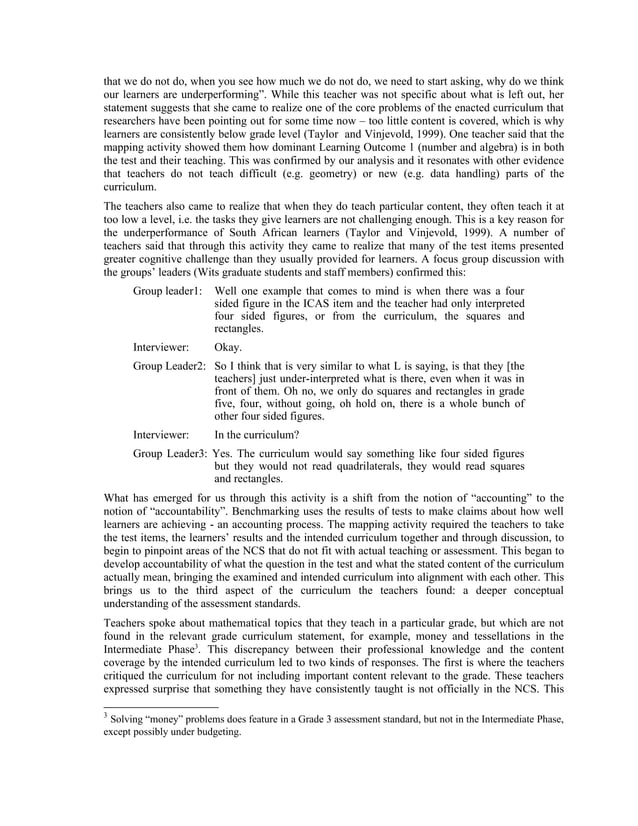 Conversations with the Mathematics Curriculum: Testing and Teacher ...