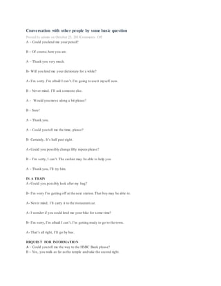 Conversation Between Two People