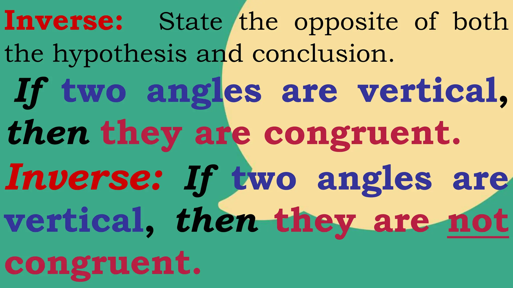 CONVERSE inverse contrapositive statement | PPTX
