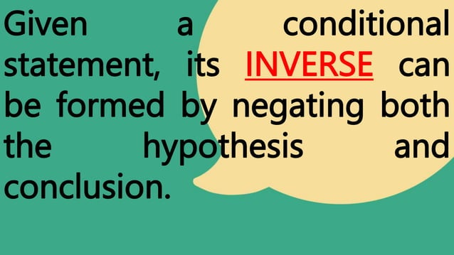 CONVERSE inverse contrapositive statement | PPTX
