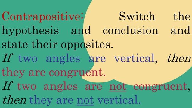 CONVERSE inverse contrapositive statement | PPTX