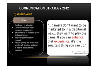 Converse communication plan 2012 | PDF
