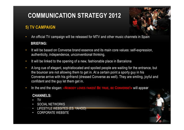 Converse communication plan 2012 | PPT
