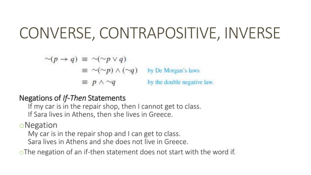 Converse, contrapositive, inverse | PPTX | Programming Languages ...