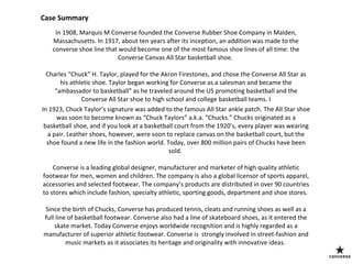 Converse Case Study | PPT
