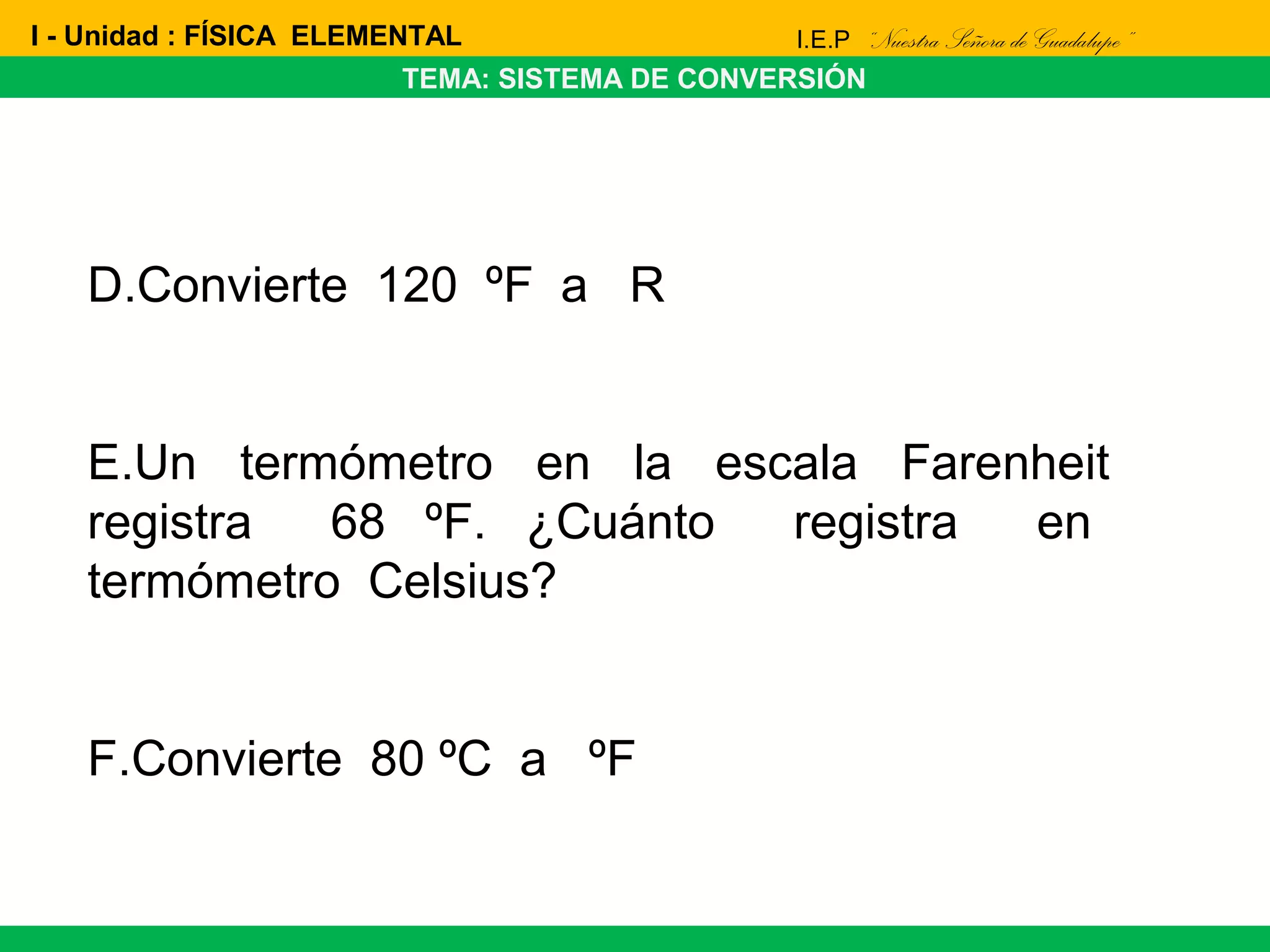 Conversiòn de unidades fìsicas | PPT
