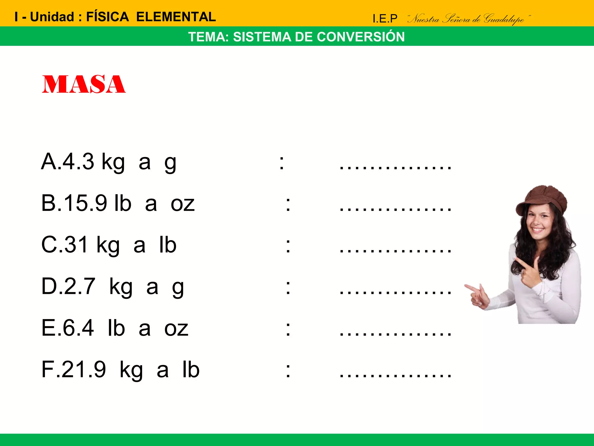Conversiòn de unidades fìsicas | PPT