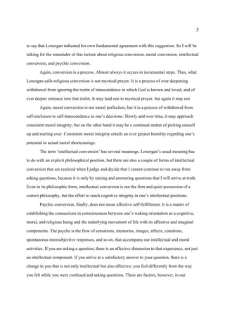 Conversion lonergan | PDF