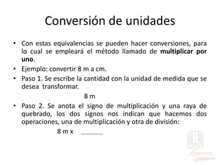CONVERSION DE UNIDADES MÉTODO DE CALCULO | PDF