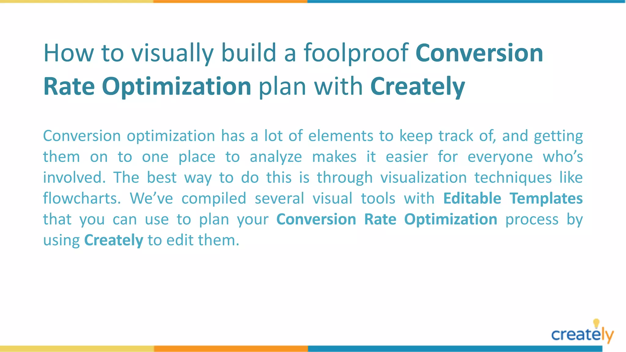 Conversion Optimization Plan Tools | PPTX | Web Design and HTML | Internet