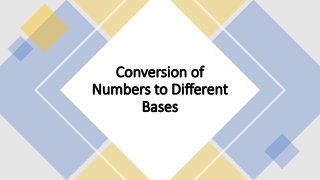 Conversion of Numbers to Different Bases :: problems