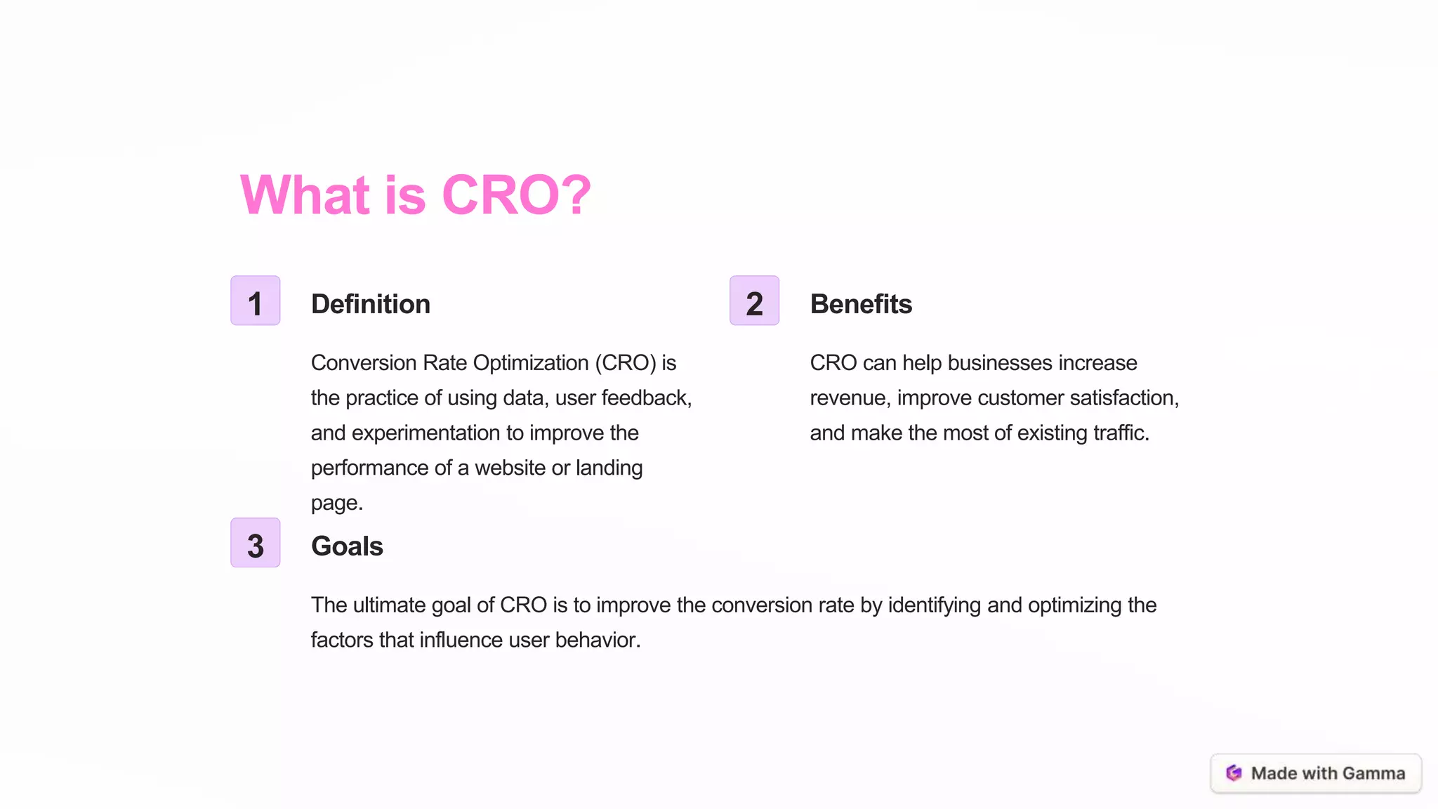 Conversion Rate Optimization (CRO): Turning Visitors into Customers | PPT