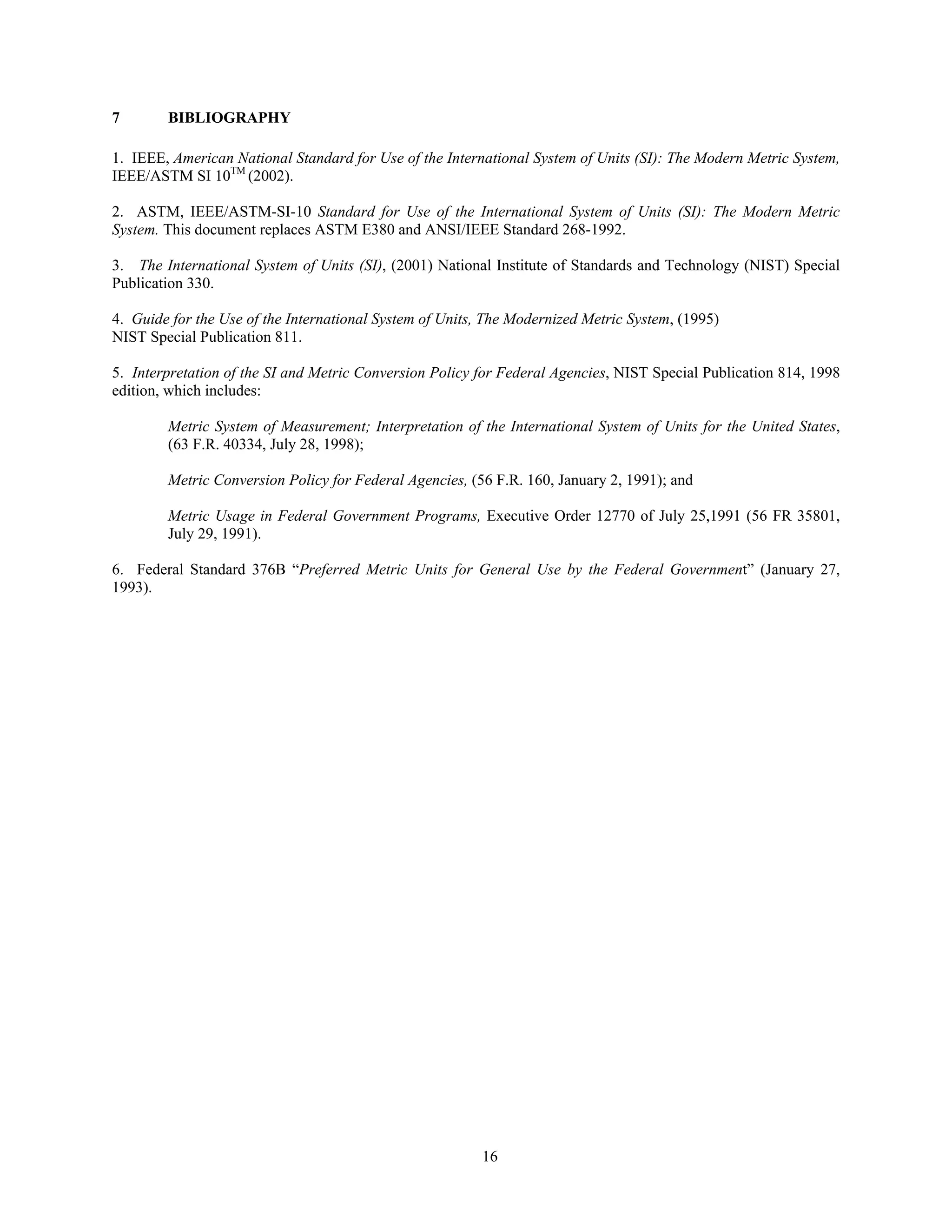 The International System of Units (SI) - Conversion Table | PDF