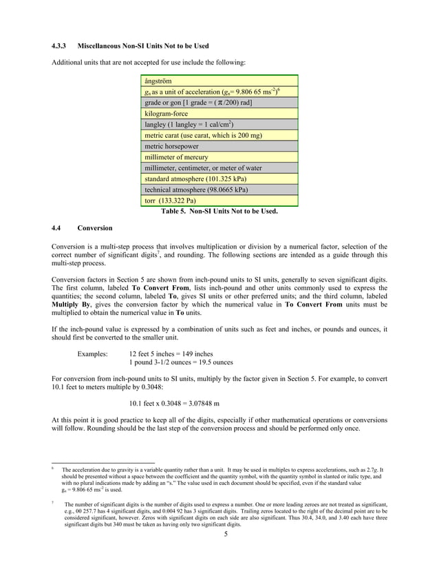 The International System of Units (SI) - Conversion Table | PDF