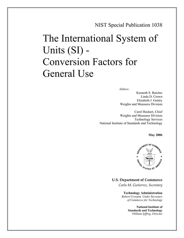 The International System of Units (SI) - Conversion Table | PDF