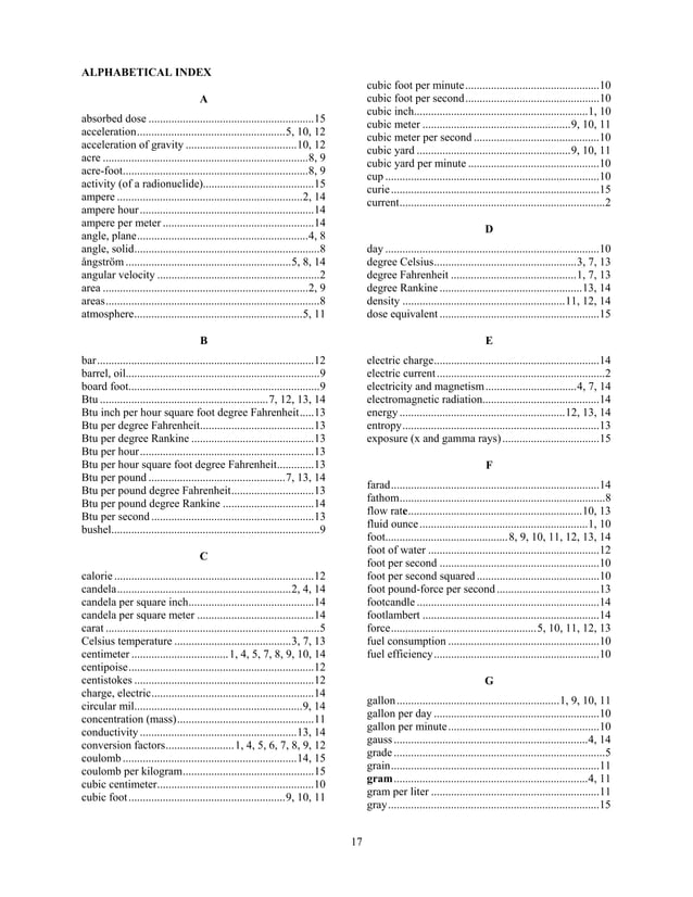 The International System of Units (SI) - Conversion Table | PDF