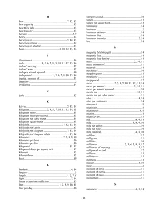 The International System of Units (SI) - Conversion Table | PDF