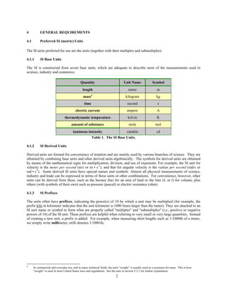The International System of Units (SI) - Conversion Table | PDF