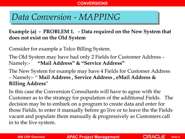 Conversion Data.ppt