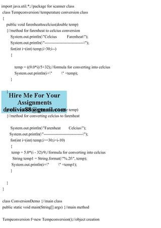 ConversionDemo.javaimport java.util.;package for scanner class.pdf