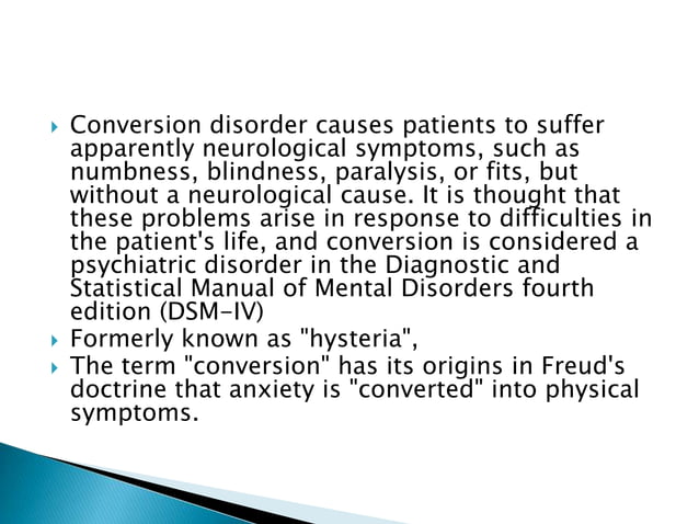 Conversion disorder | PPTX