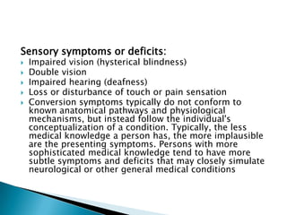 Conversion disorder | PPTX