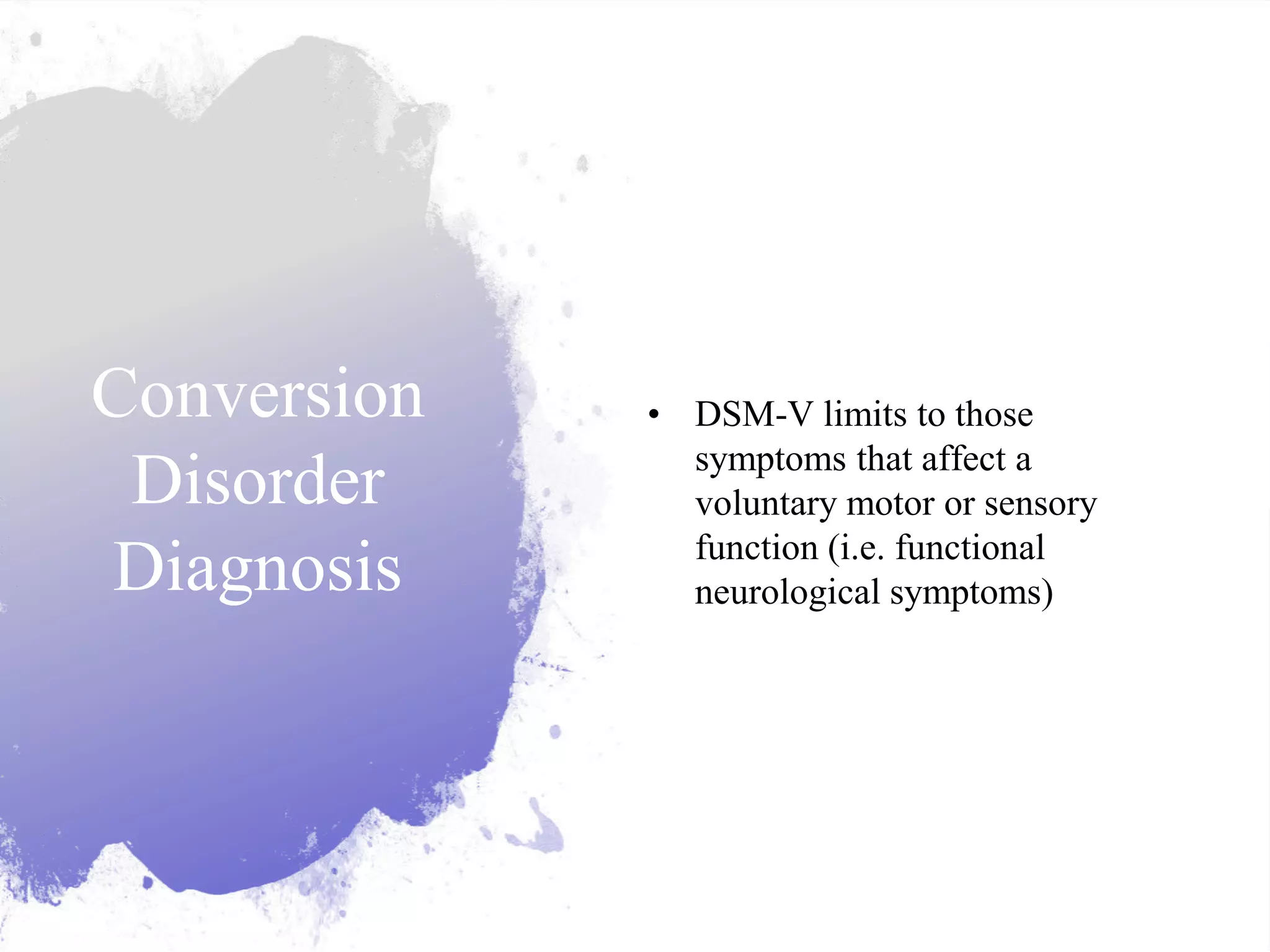Conversion disorder | PPTX