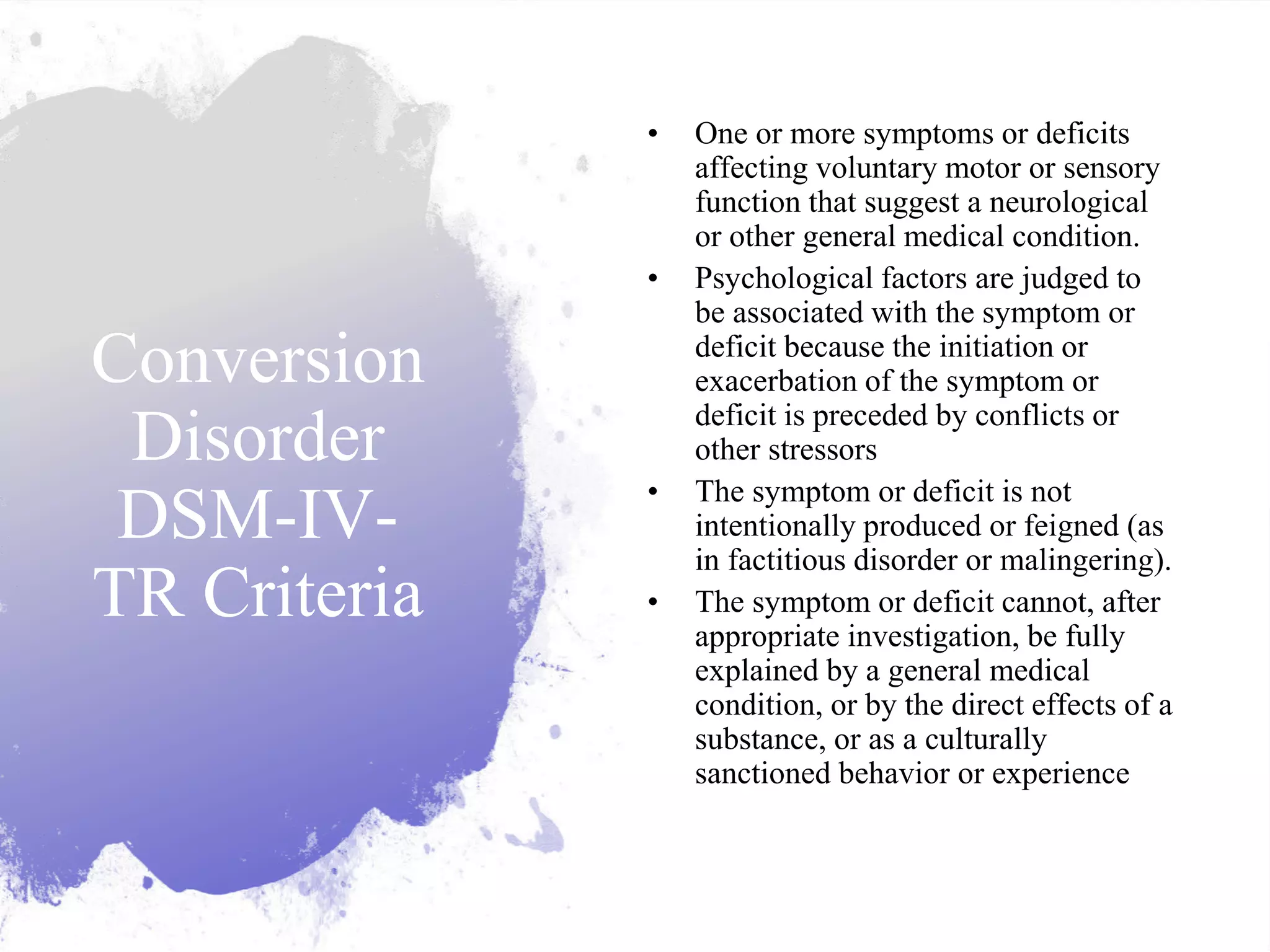 Conversion disorder | PPTX