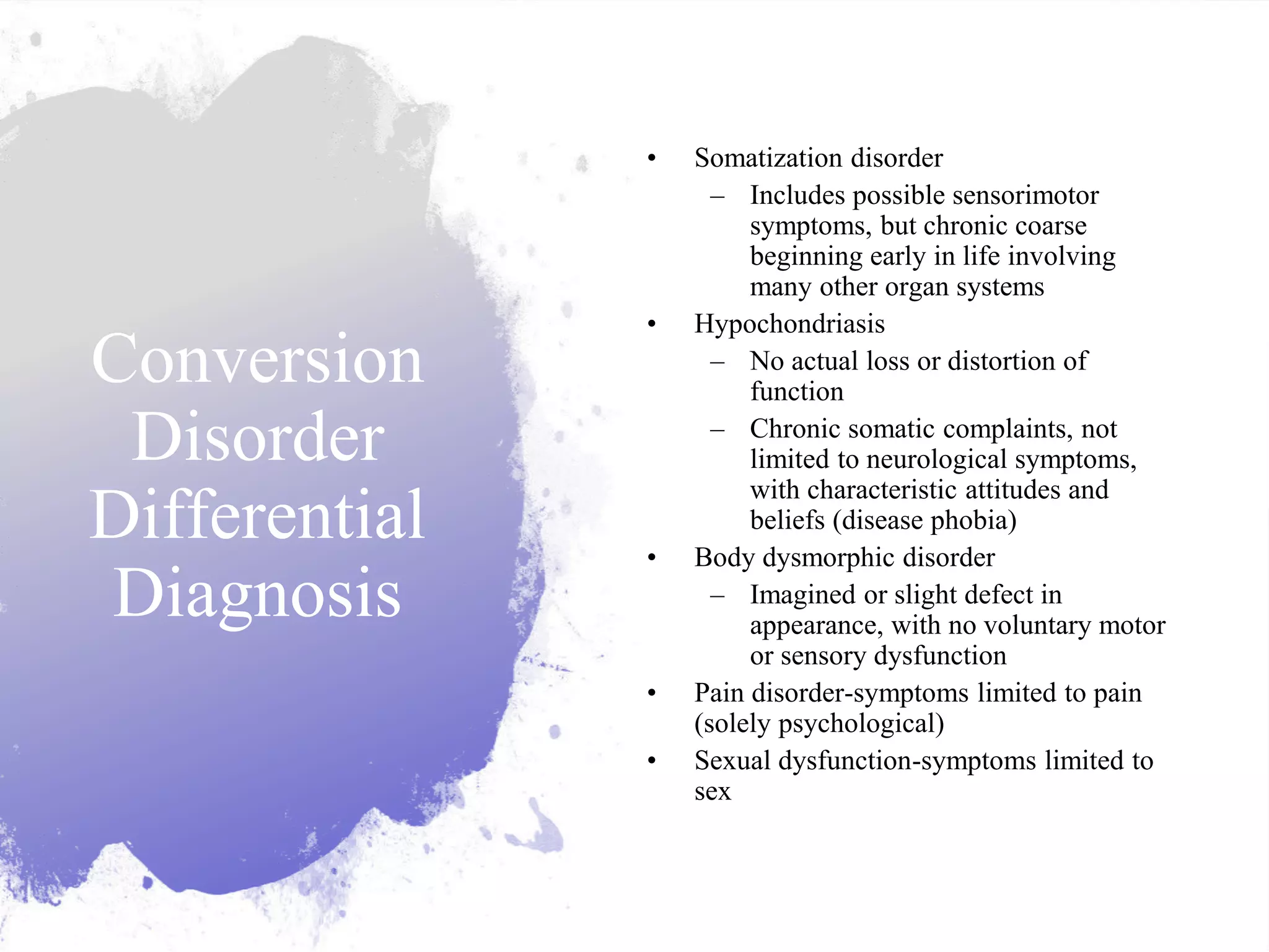 Conversion disorder | PPTX