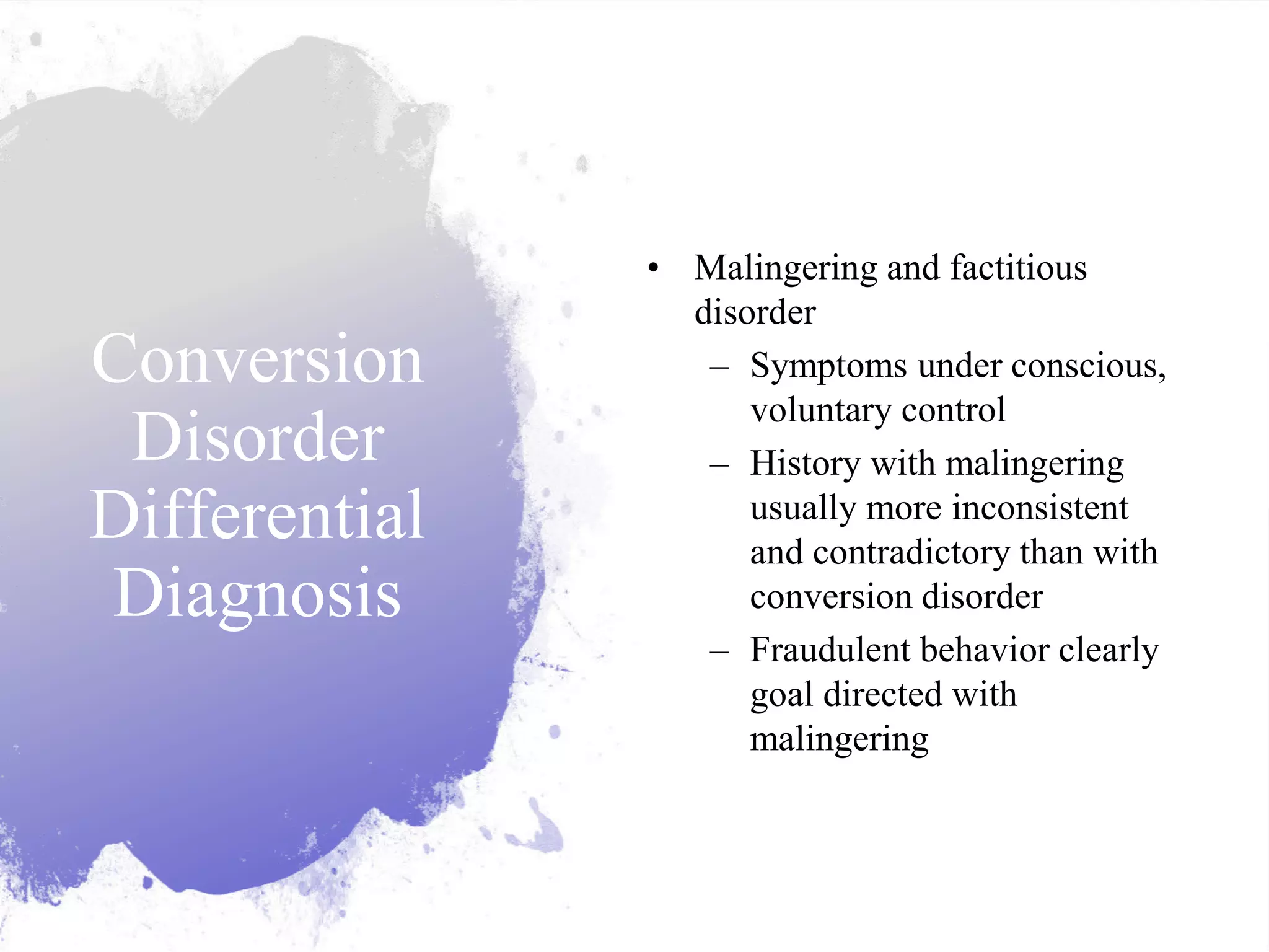 Conversion disorder | PPTX