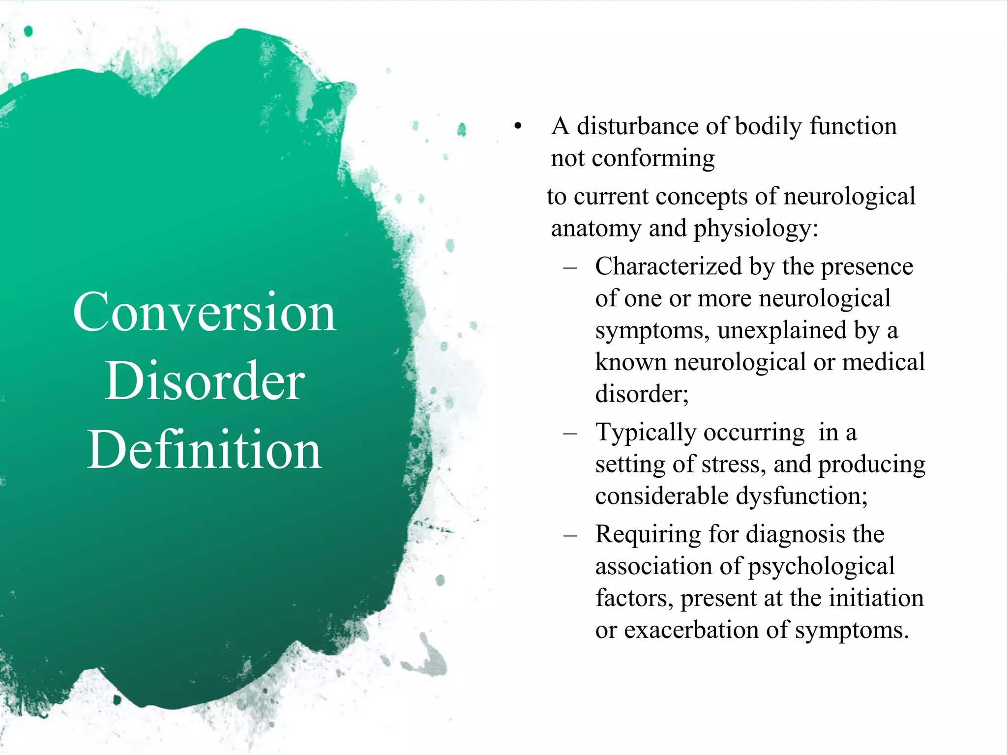 Conversion disorder | PPTX