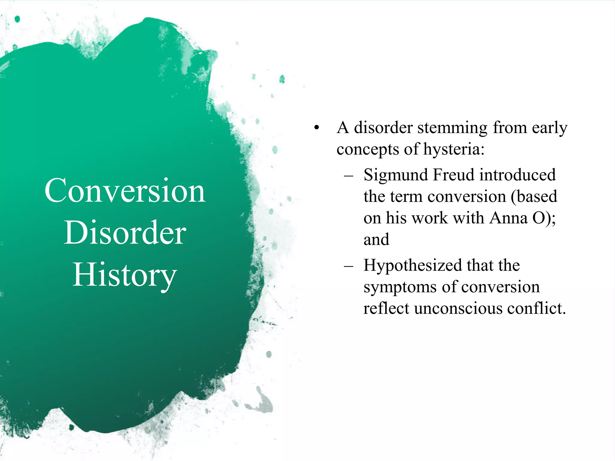 Conversion disorder | PPTX