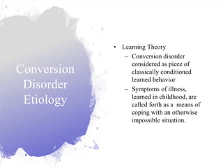 Conversion disorder | PPTX