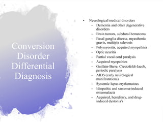 Conversion disorder | PPTX