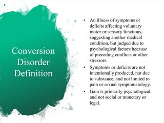 Conversion disorder | PPTX