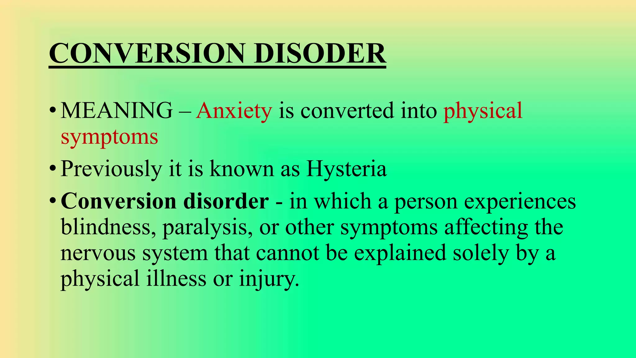 Conversion disorder | PPTX