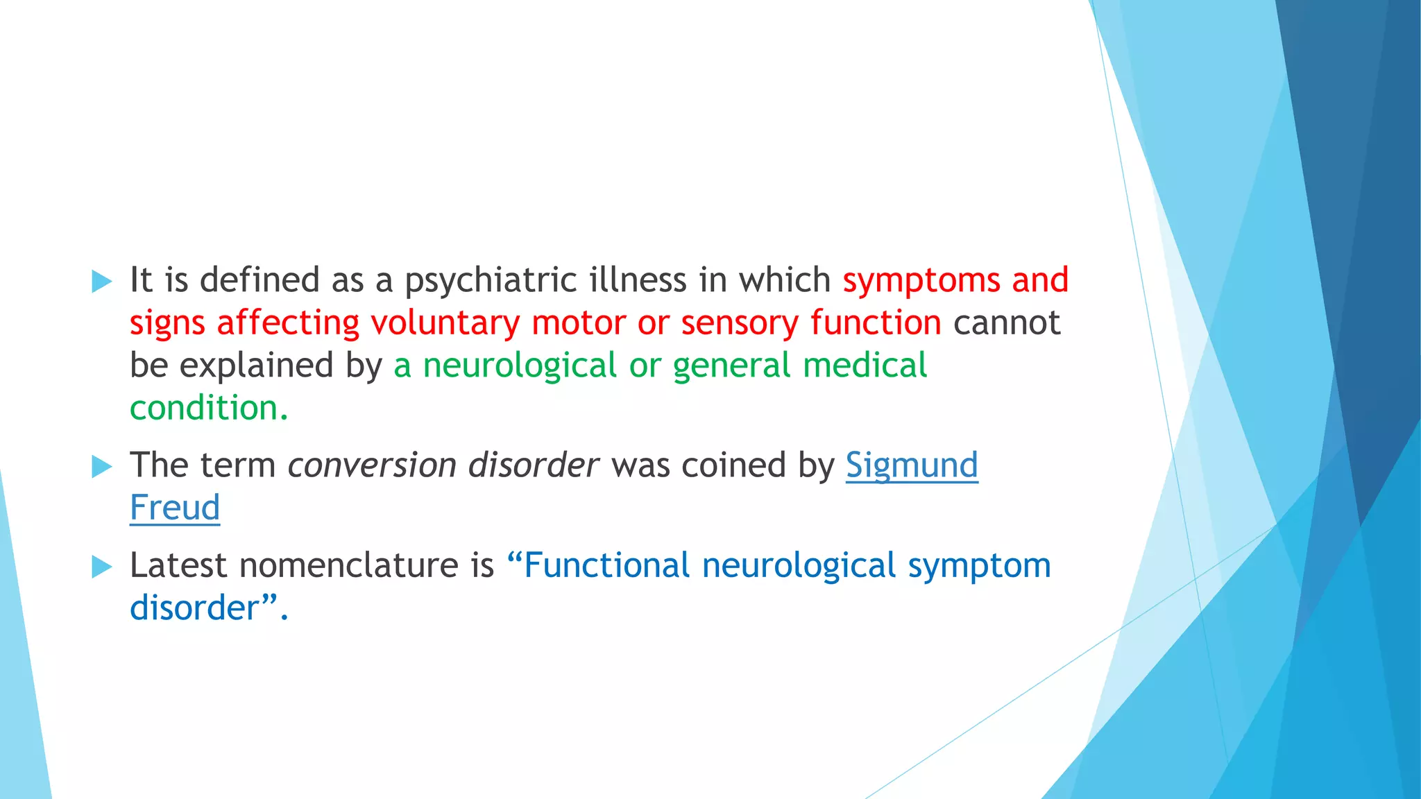 Conversion disorder | PPTX