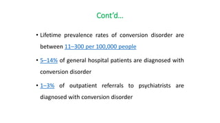 Conversion Disorder in Mental Health Care | PPTX