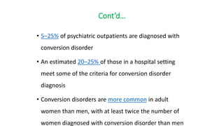 Conversion Disorder in Mental Health Care | PPTX | Brain and Nervous ...