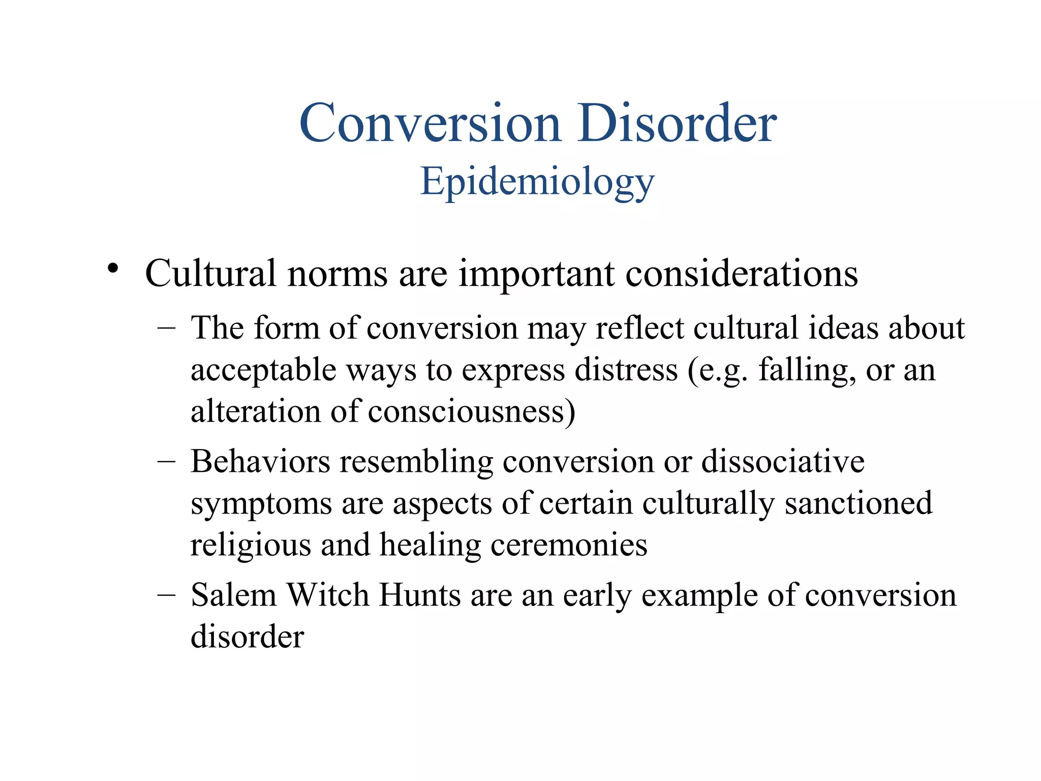 Conversion disorder power point | PPT