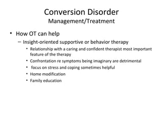 Conversion disorder power point | PPT