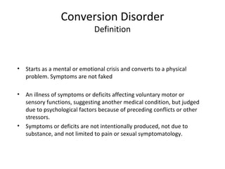 Conversion disorder power point | PPT
