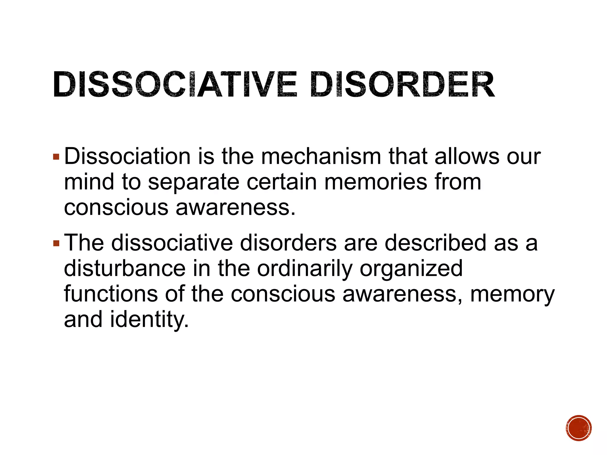 Conversion and dissociative disorder | PPTX