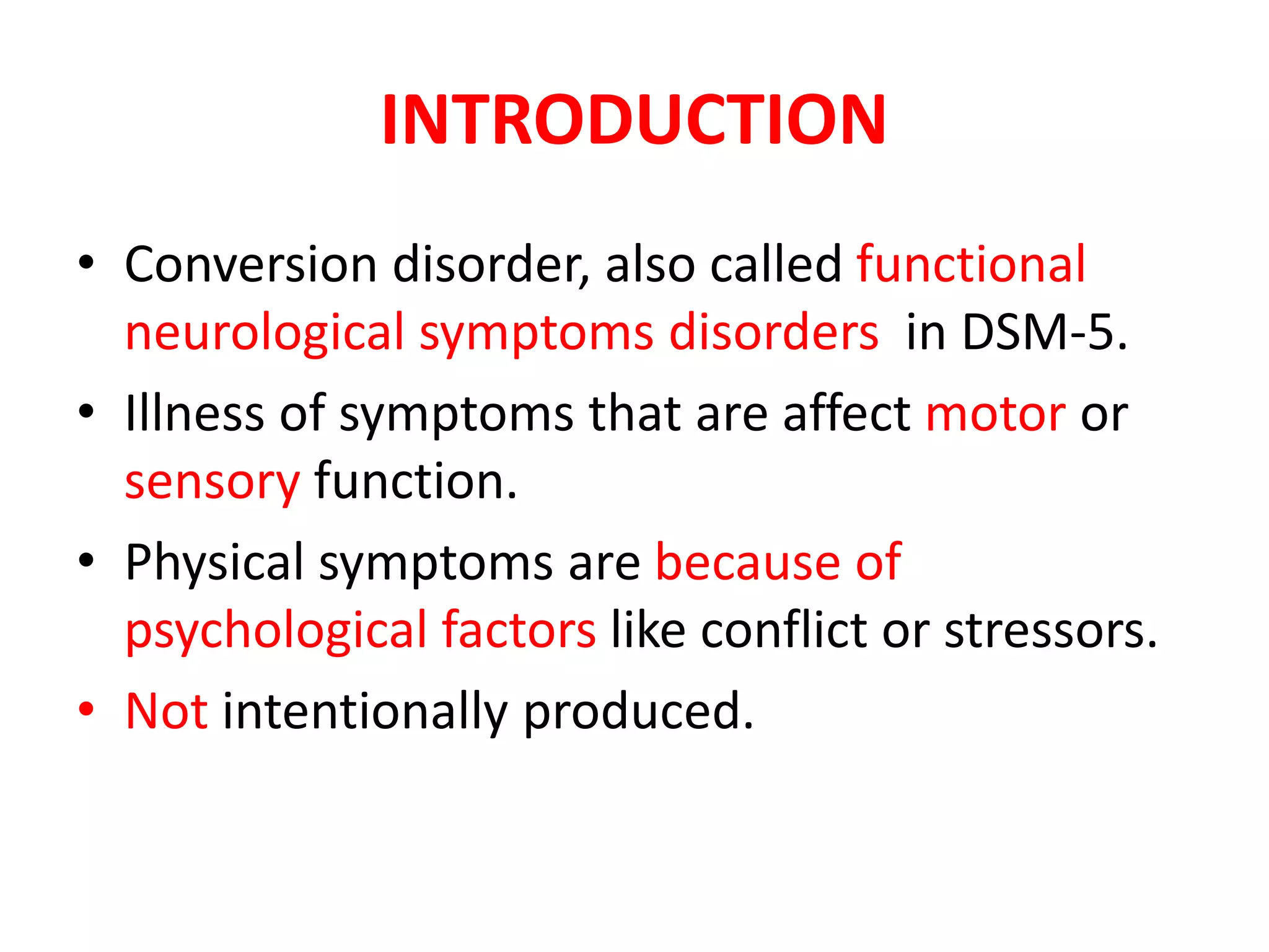 Conversion hysteria | PPTX
