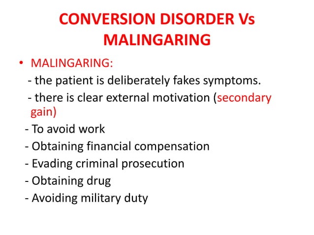 Conversion hysteria | PPTX | Brain and Nervous System Disorders ...