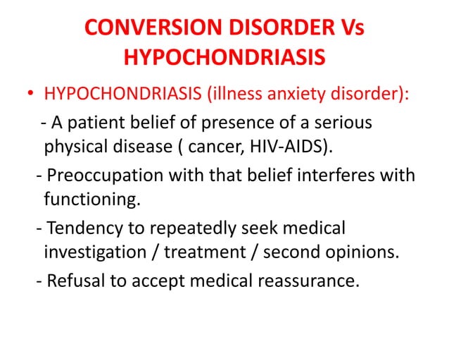 Conversion hysteria | PPTX | Brain and Nervous System Disorders ...