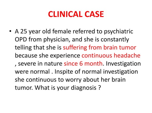 Conversion hysteria | PPTX | Brain and Nervous System Disorders ...