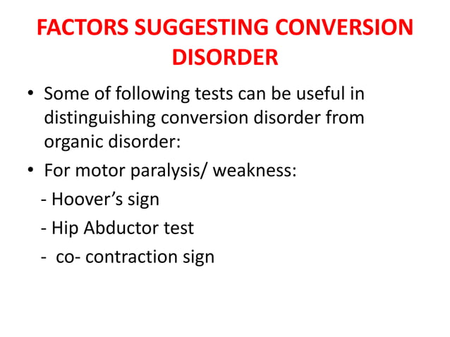 Conversion hysteria | PPTX | Brain and Nervous System Disorders ...