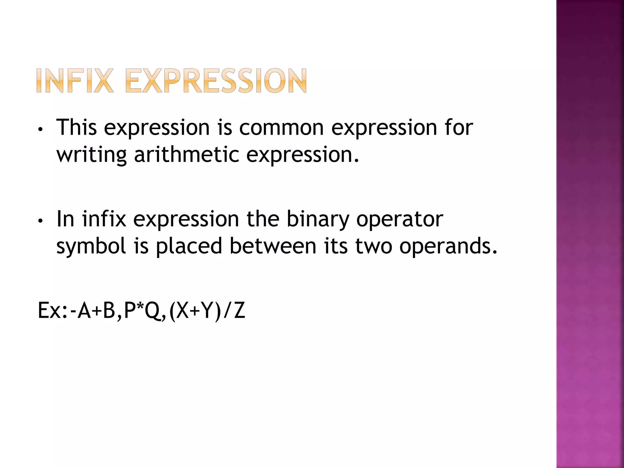 Infix-Postfix expression conversion | PPTX
