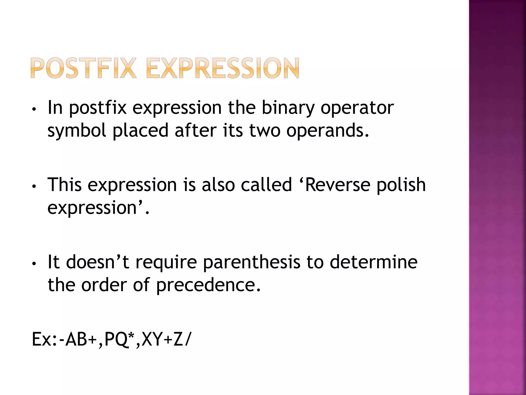 Infix-Postfix expression conversion | PPT